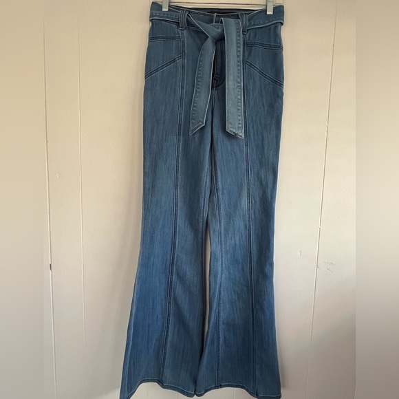 Express | Pants & Jumpsuits | Express Bell Flare Super High Rise Tie ...